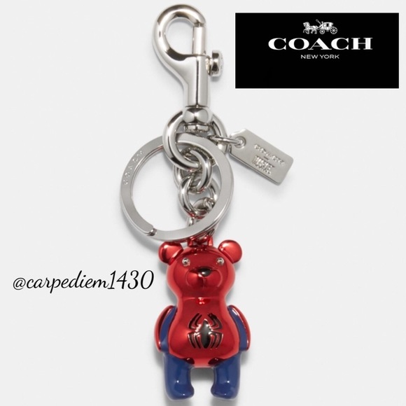 Coach | Accessories | Coach Marvel Spider Man Bear Bag Charm | Poshmark